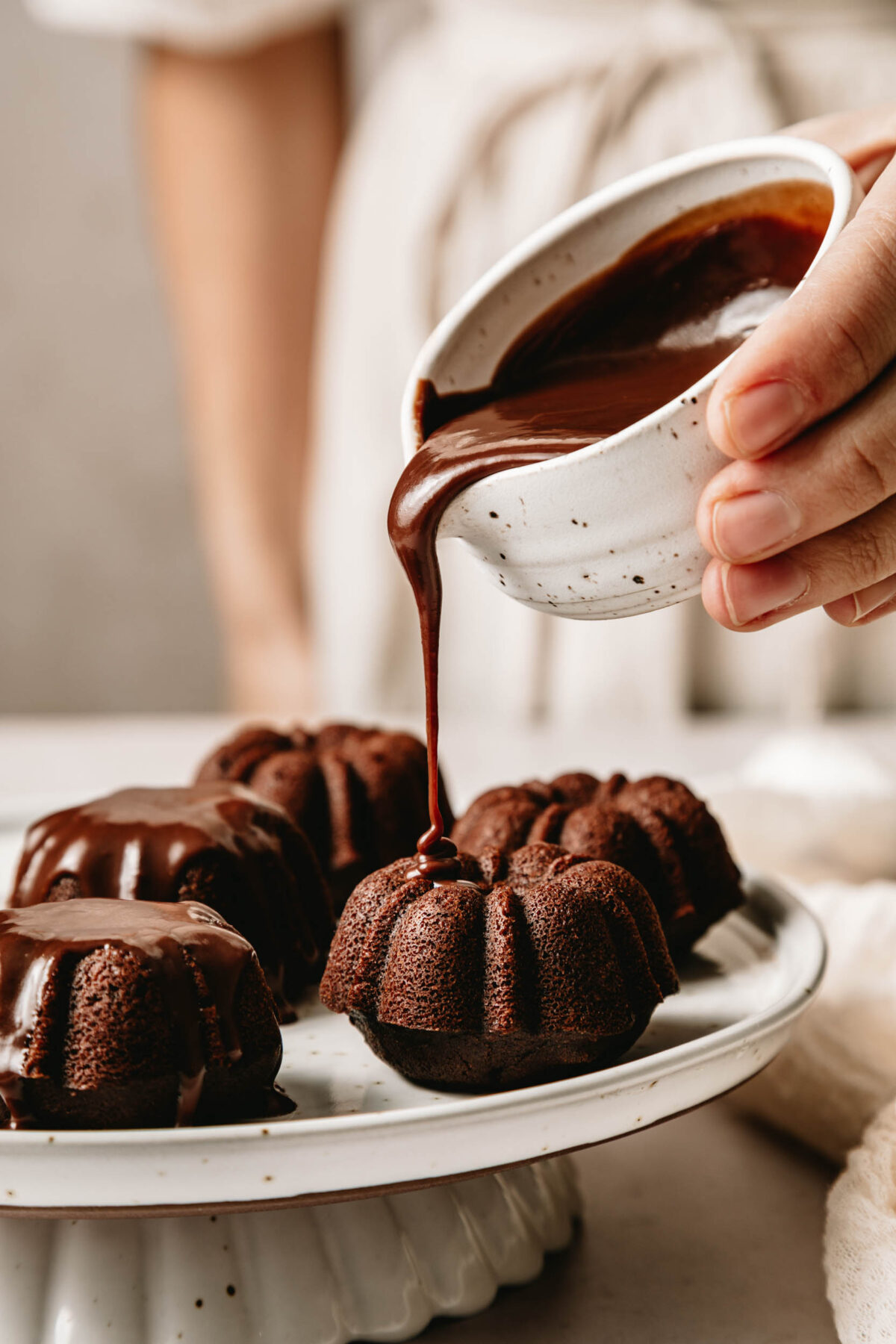 Chocolate Mini Bundt Cakes - Cashmere & Cocktails