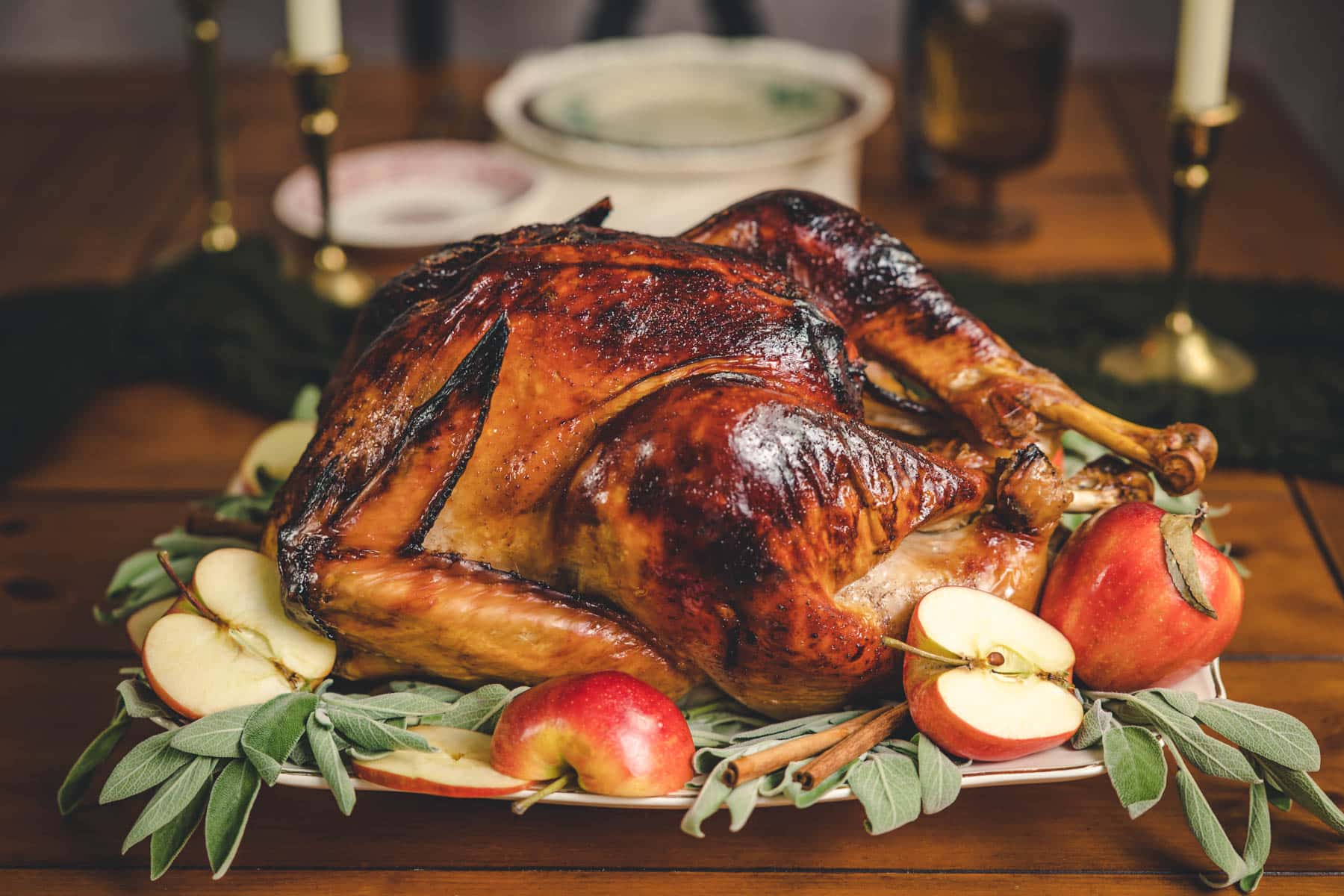 Apple Honey Glazed Turkey - Cashmere & Cocktails